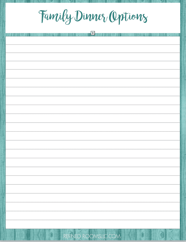 CREATING YOUR MEAL PLANNING ROUTINE FREE PRINTABLE Refined Rooms