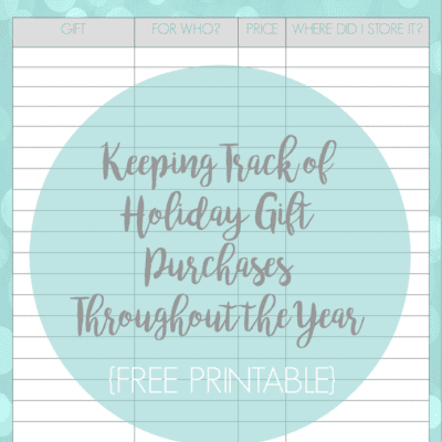 Free Printable Gift Tracker Set + Tips for Organizing Holiday Shopping