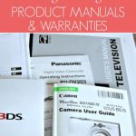 Organizing Product Manuals and Warranties: My Tried and True Method